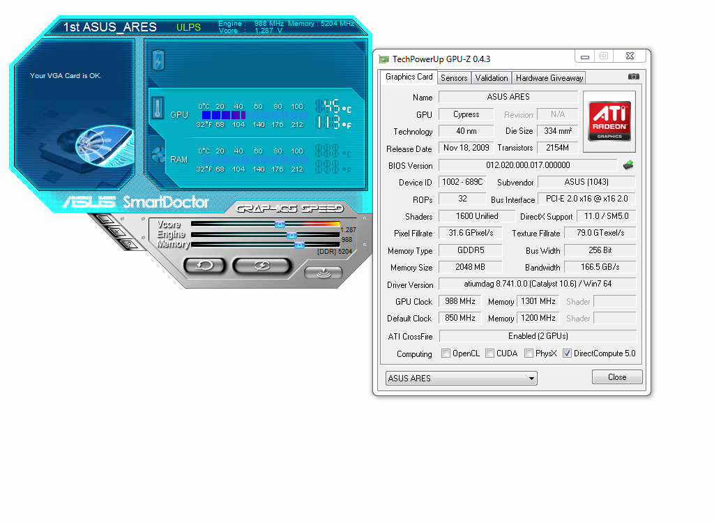 Box, bundle, and overclocking - ASUS ARES HD 5970 4GB Review - Page 3