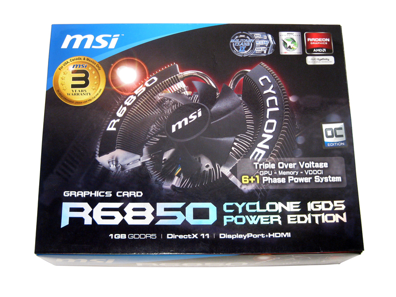 Box, Bundle and Impressions - MSI R6850 Cyclone PE Graphics Card Review ...