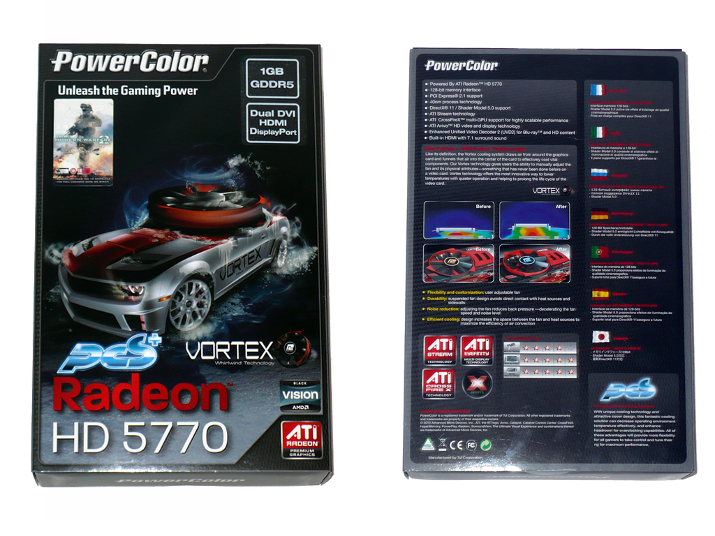 Box, bundle, and impressions - PowerColor PCS+ HD 5770 Vortex Review ...