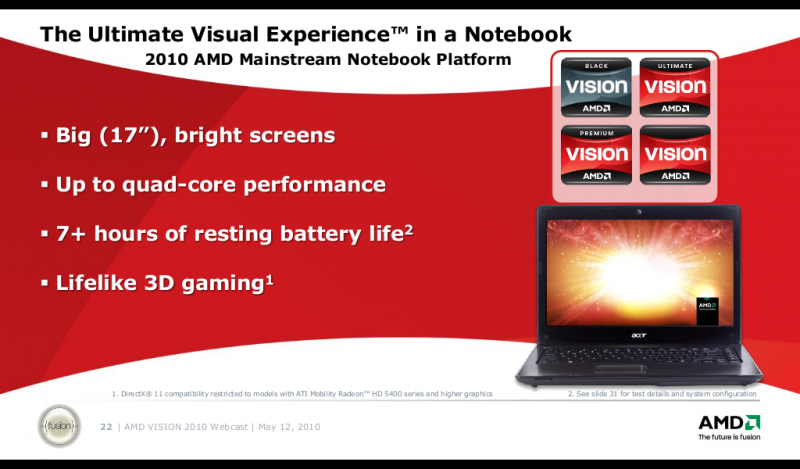 Upcoming VISION products - AMD VISION Technology Overview - Page 2