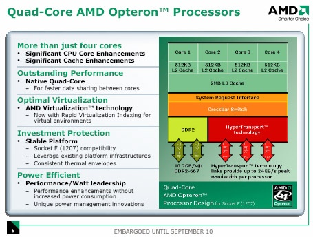 Quad Core Opterons - Barcelona Launch: Quad Core from AMD - Page 2