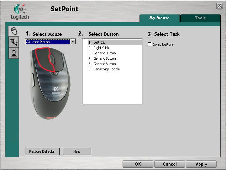 Initial Impressions, SetPoint - Logitech G3 Review - Page 2