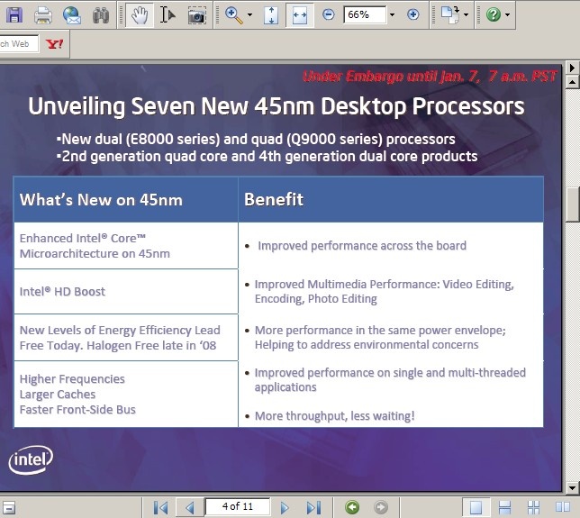 Intel announces 16 new 45nm processors at CES - Fourteen new 45nm ...