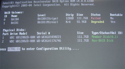Failure & Conclusions - Intel Matrix Storage - Page 9