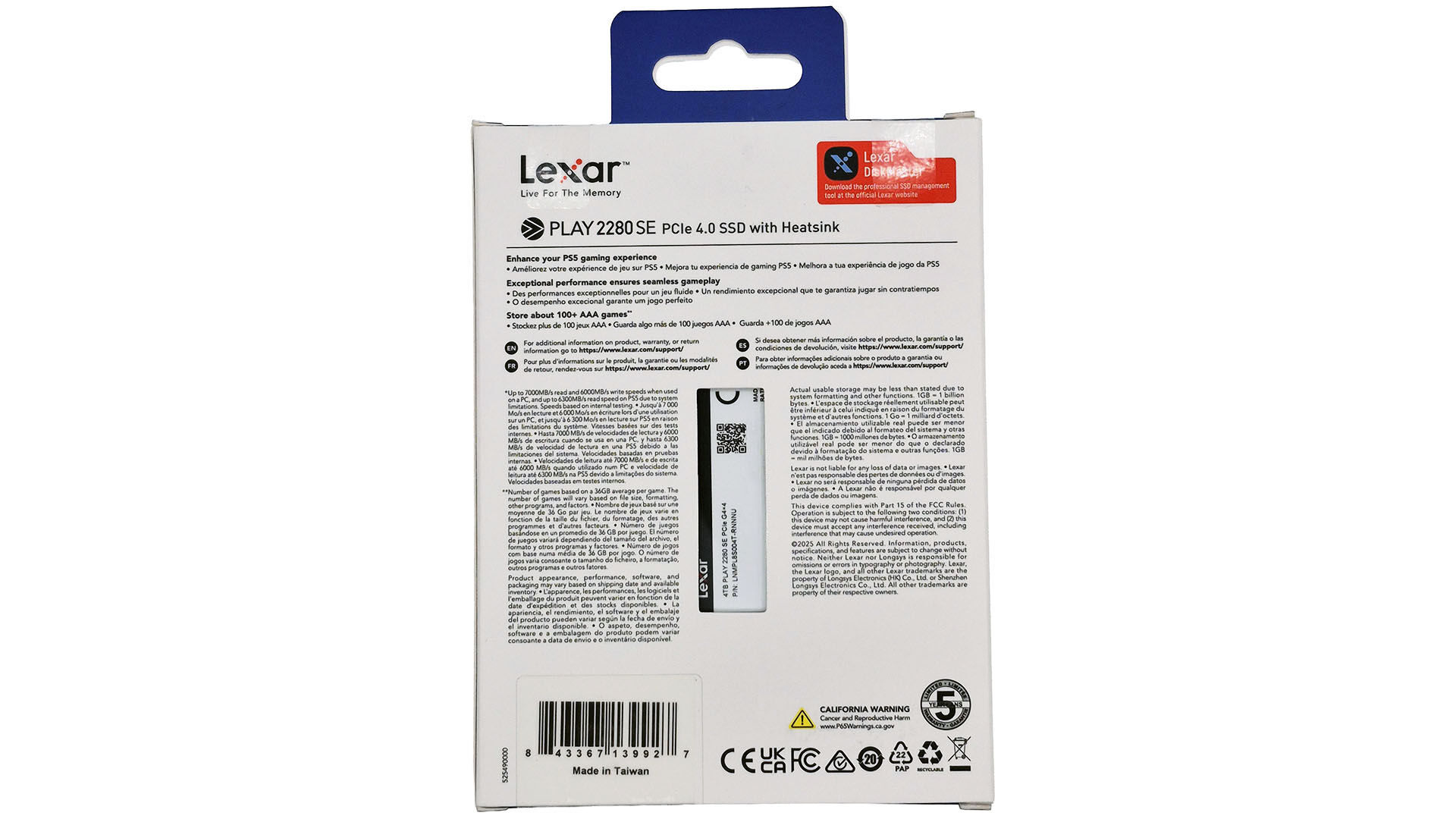 Lexar PLAY 2280 SE 4TB PCIe 4.0 SSD Review - Lexar PLAY 2280 SE 4TB ...