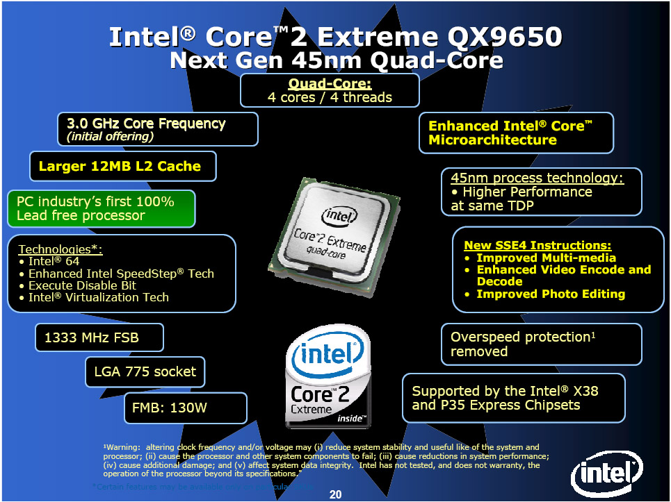 New SSE4 instructions - Core 2 Extreme QX9650 Launch & Review - 45nm ...
