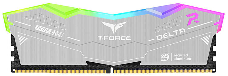 TEAMGROUP T-Force DELTA RGB ECO Silver 32GB DDR5-6400 CL38 Memory Kit ...