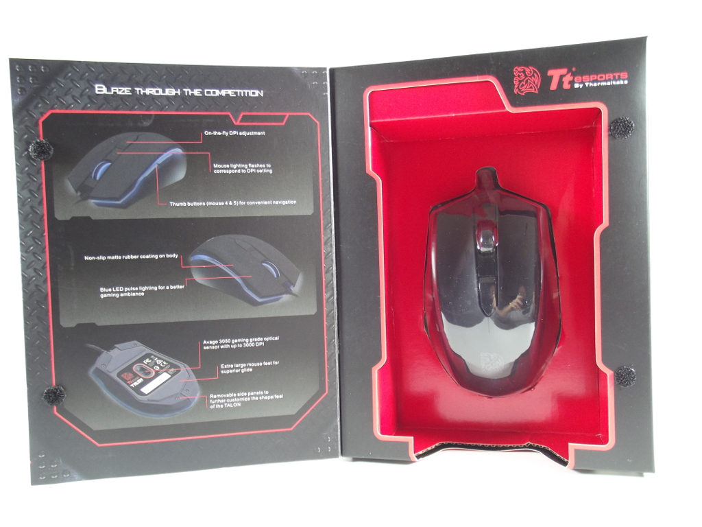 Talon Blu Gaming Mouse: Packaging & Accessories - Tt eSPORTS Talon Blu ...