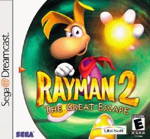 Rayman 2: The Great Escape DC Front cover