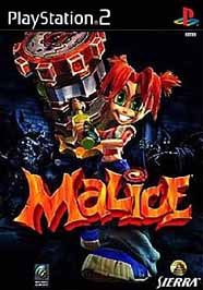 Malice PS2 Front cover