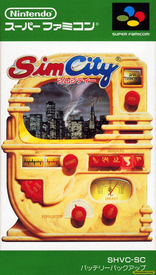 SimCity SNES Front cover