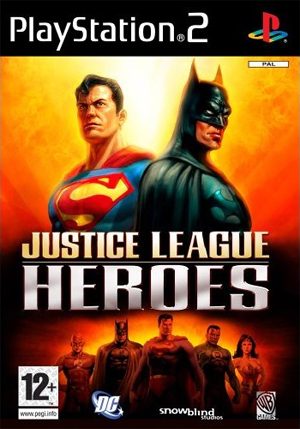 Justice League Heroes PS2 Front cover