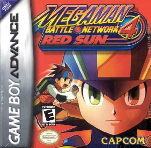 Mega Man Battle Network 4: Red Sun GBA Front cover