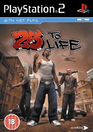 25 to Life PS2 Front cover