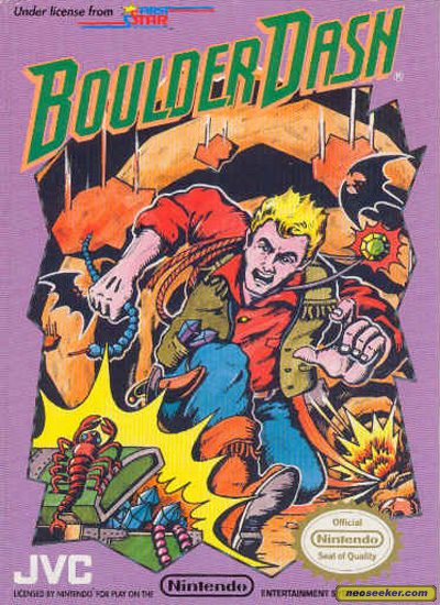 Boulder Dash NES Front cover