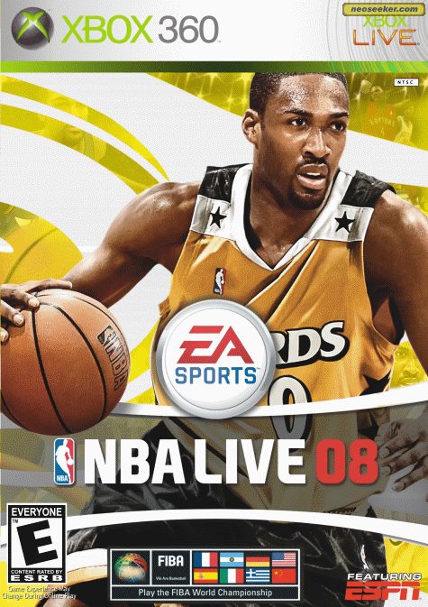 NBA Live 08 XBOX360 Front cover