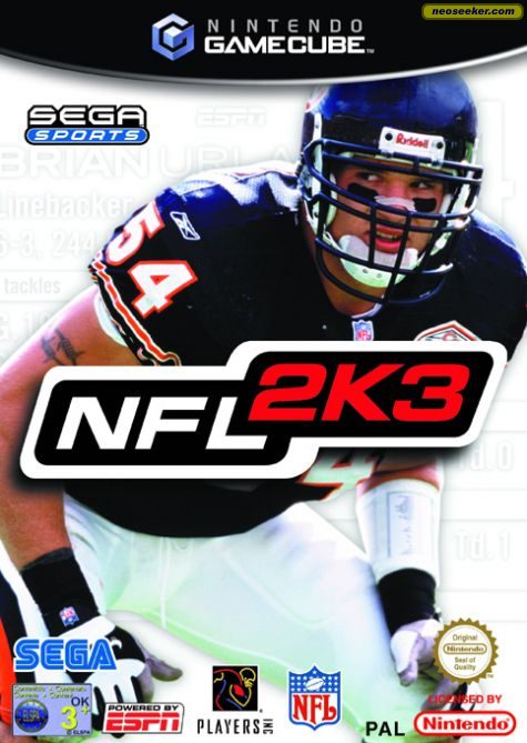 NFL 2K3 GC Front cover