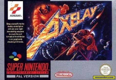 Axelay SNES Front cover