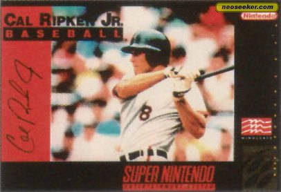 Cal Ripken Jr. Baseball SNES Front cover