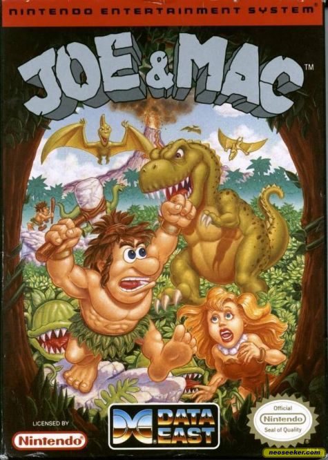 Joe & Mac NES Front cover