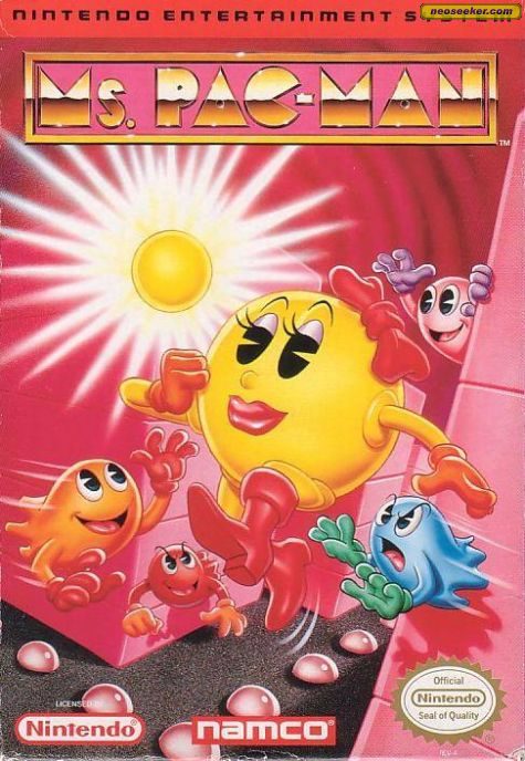 Ms. Pac-Man NES Front cover