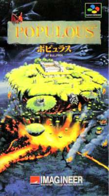Populous SNES Front cover