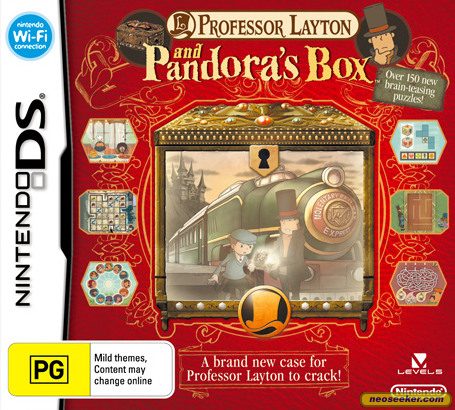 Professor Layton and the Diabolical Box DS Front cover