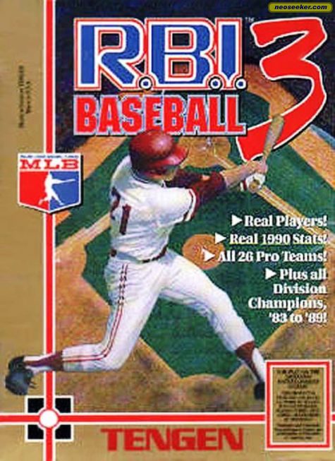 R.B.I. Baseball 3 NES Front cover