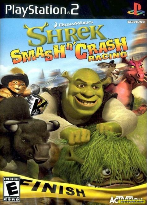 Shrek Smash n' Crash Racing PS2 Front cover