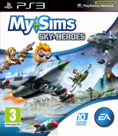 MySims SkyHeroes PS3 Front cover