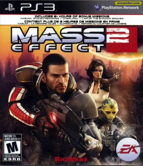 Mass Effect 2 PS3 Front cover