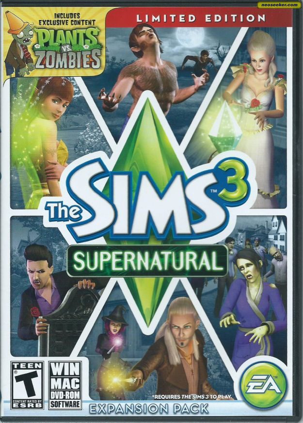 The Sims 3: Supernatural PC Front cover
