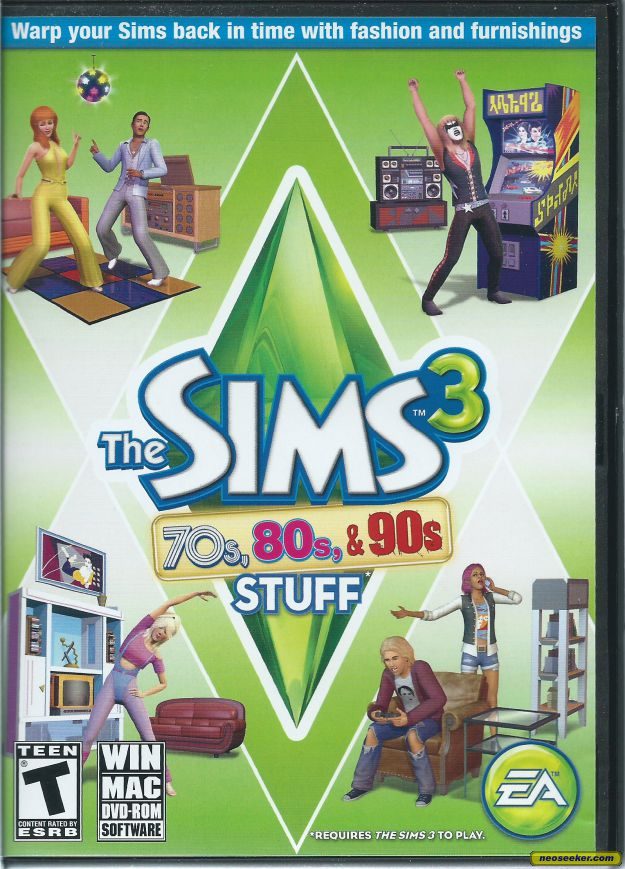 The Sims 3: 70s, 80s, & 90s Stuff PC Front cover