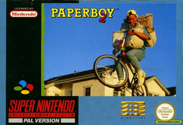Paperboy 2 SNES Front cover