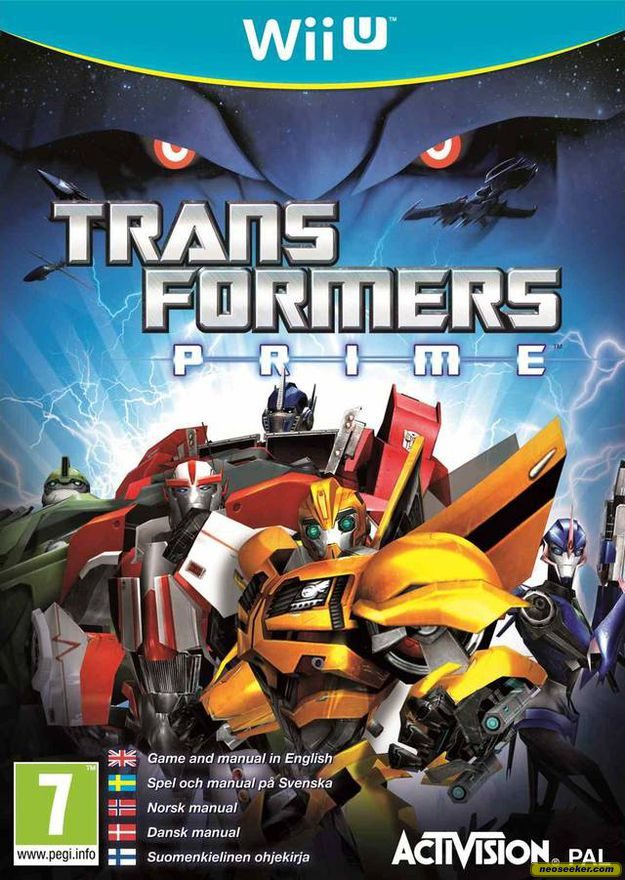 Transformers Prime wii-u Front cover