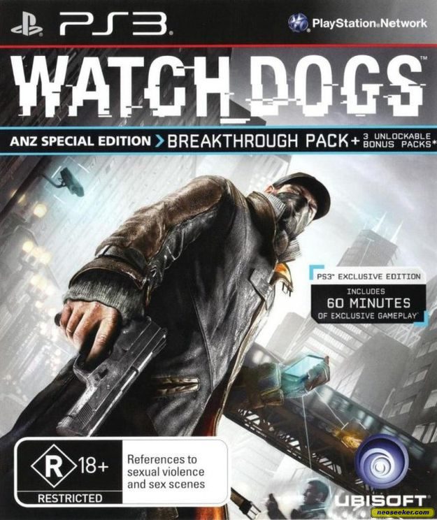 Watch Dogs PS3 Front cover
