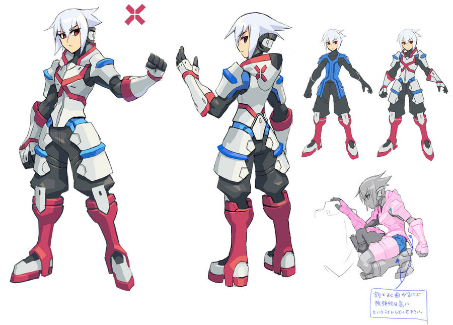 Azure Striker Gunvolt Concept Art