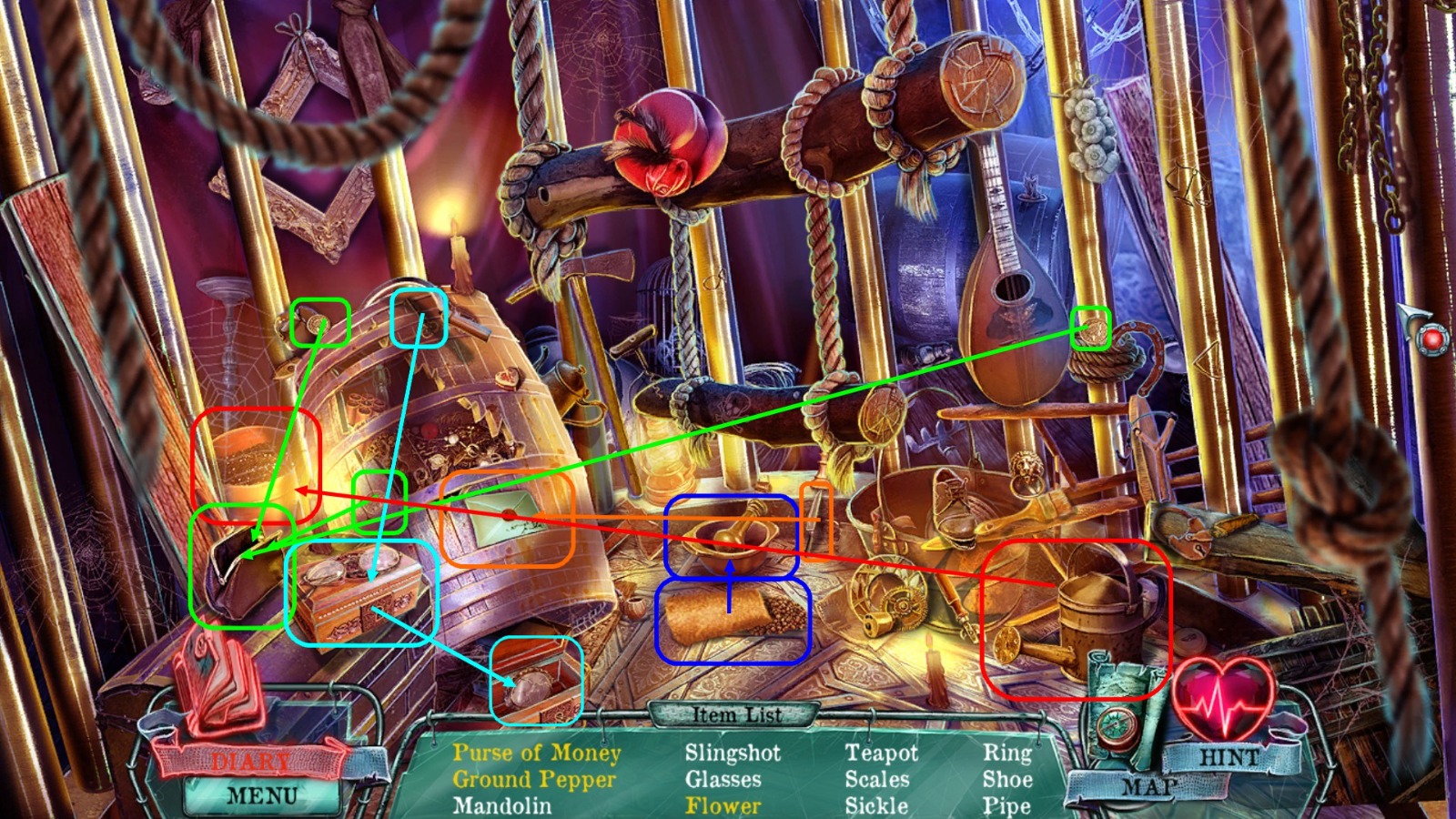 Hidden Objects - Mind Snares: Alice's Journey Walkthrough - Neoseeker