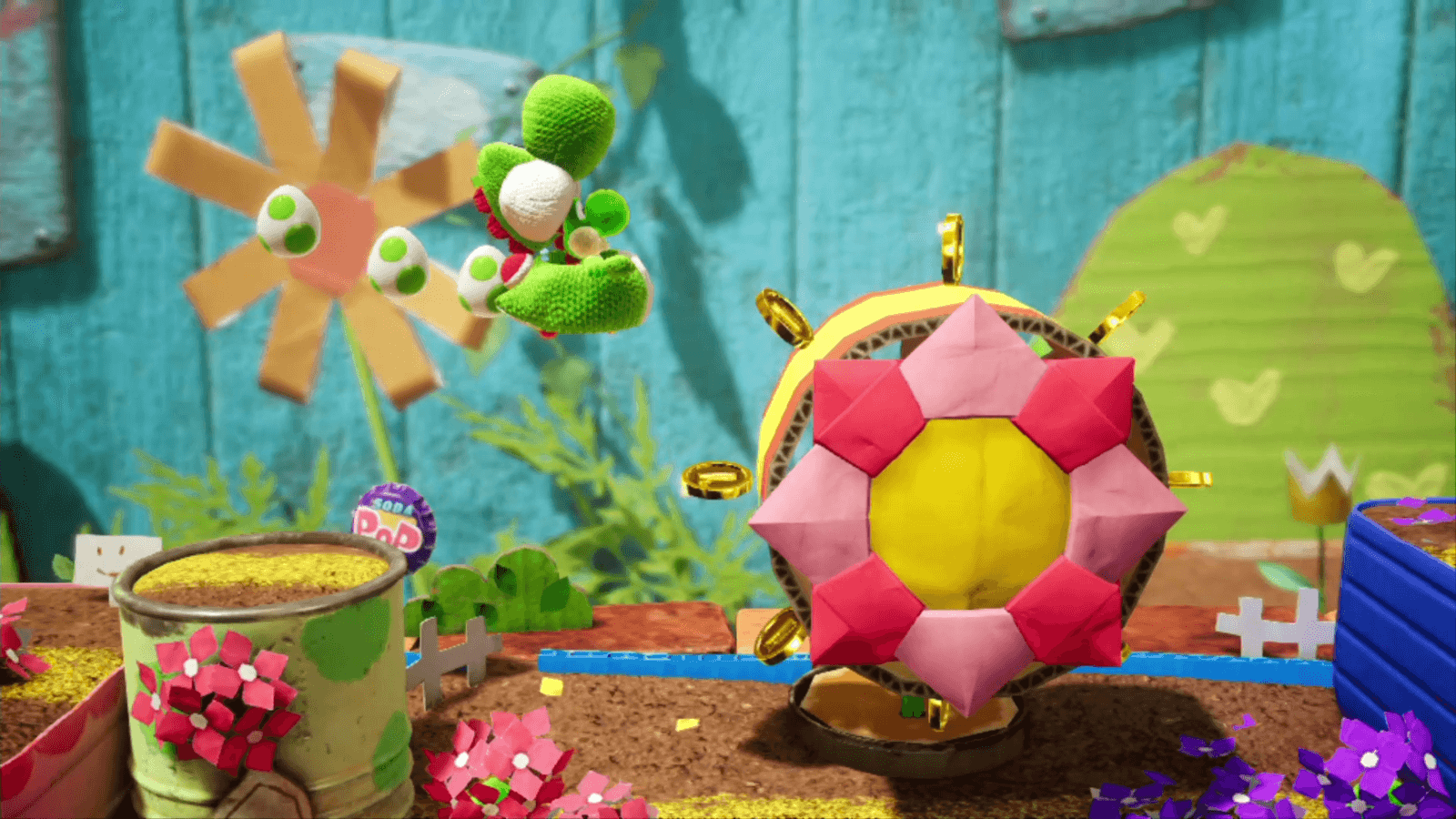 Spring Sprung Trail - Yoshi's Crafted World Walkthrough - Neoseeker