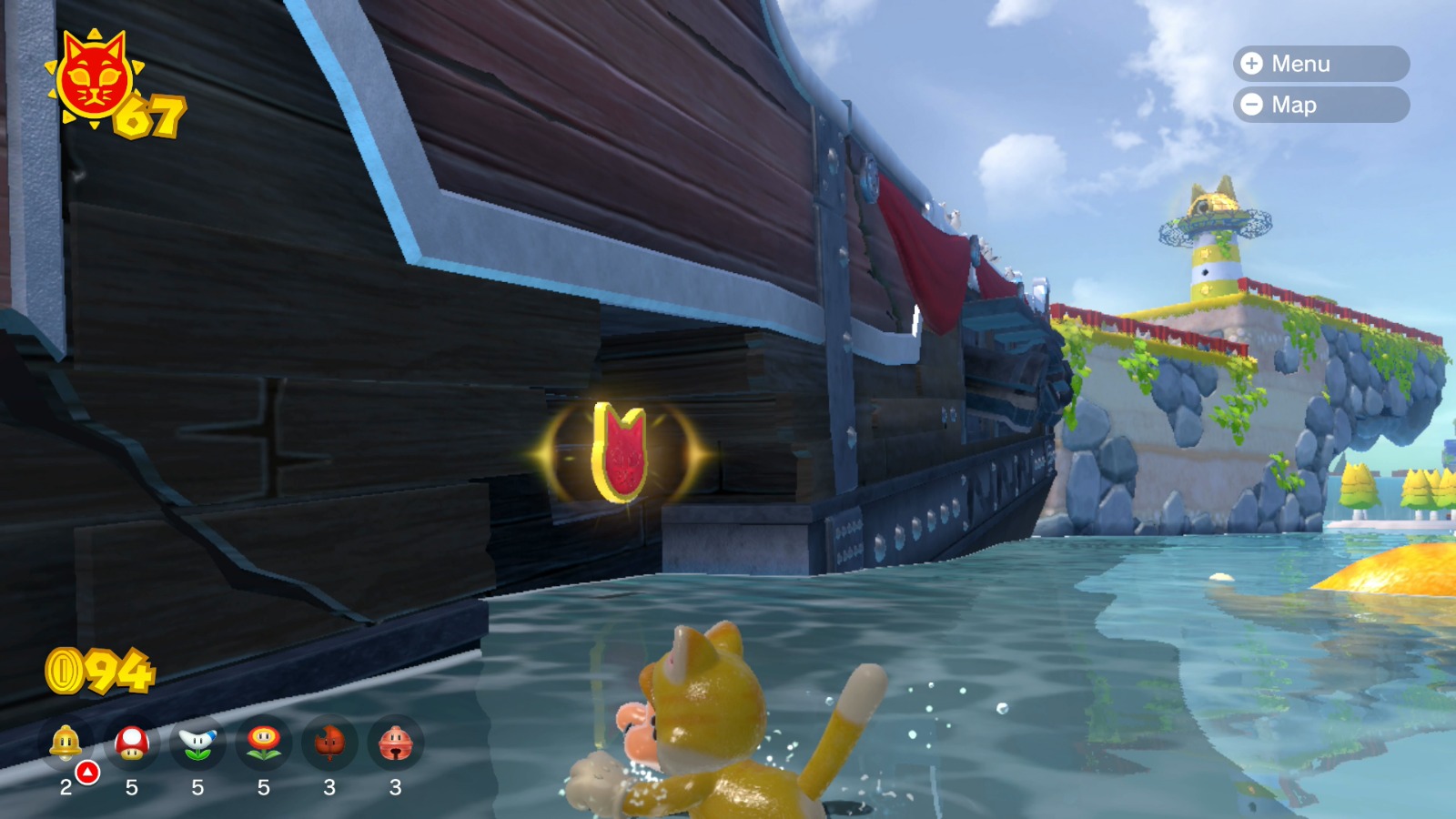 Fur Step Island - All Cat Shine Locations - Bowser's Fury Walkthrough ...