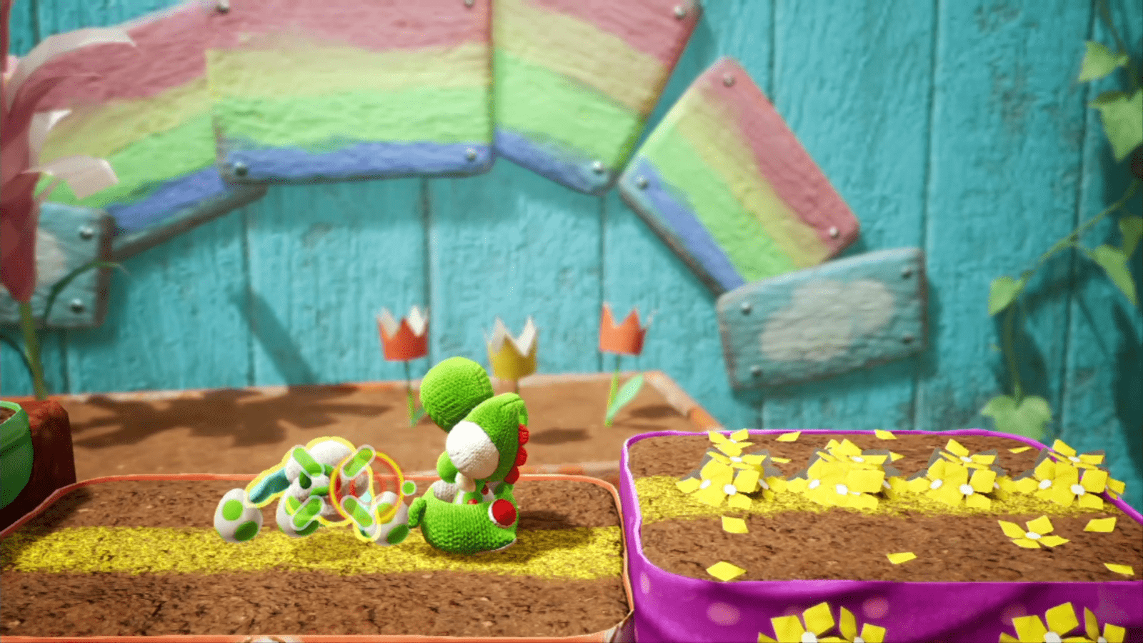 Spring Sprung Trail - Yoshi's Crafted World Walkthrough - Neoseeker