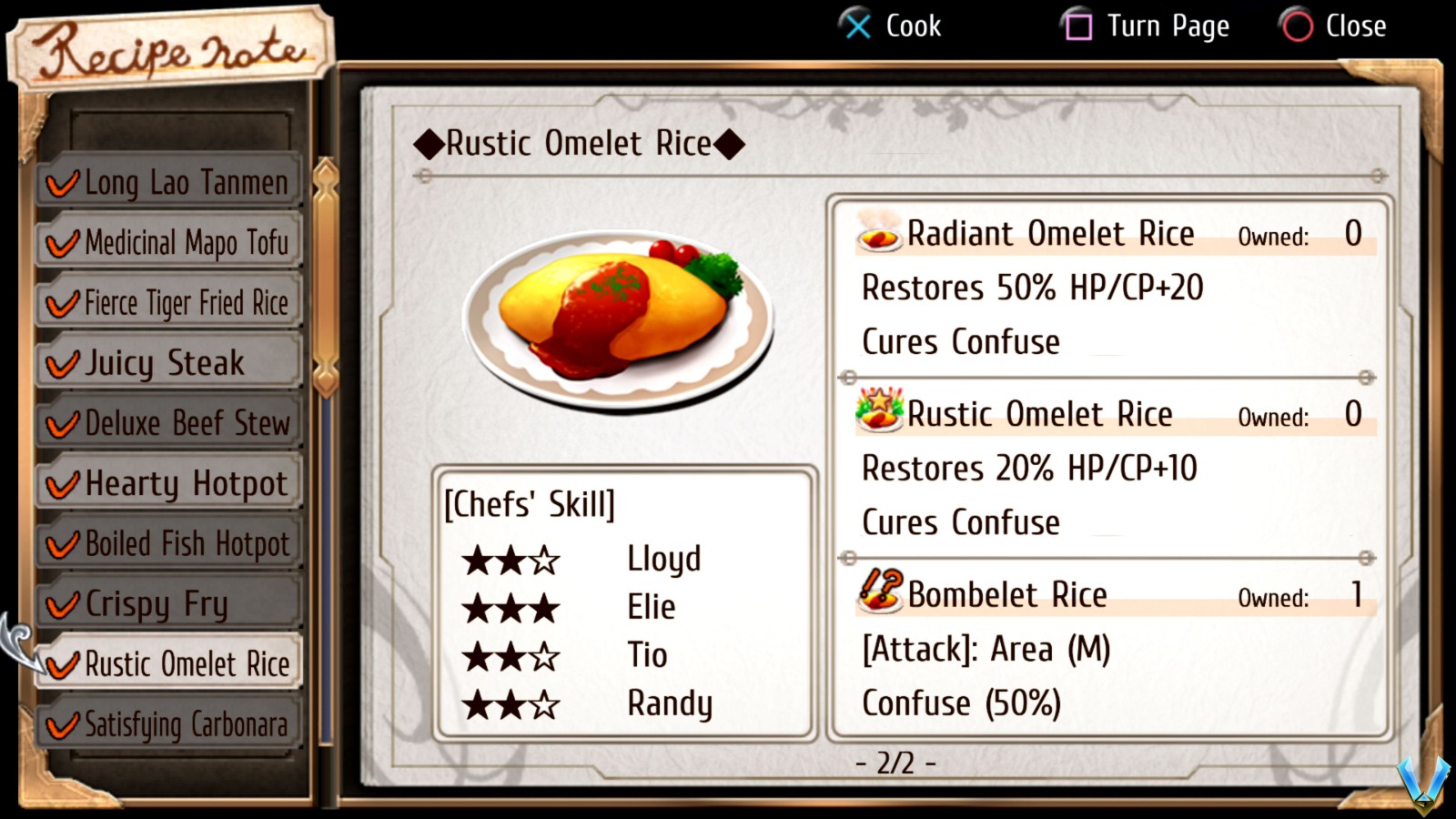 Trails from Zero - All Recipes Guide - The Legend of Heroes: Trails ...