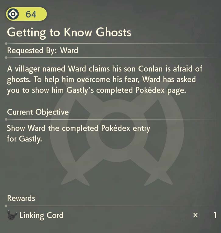 Getting to Know Ghosts Request Guide - Pokémon Legends: Arceus - Neoseeker