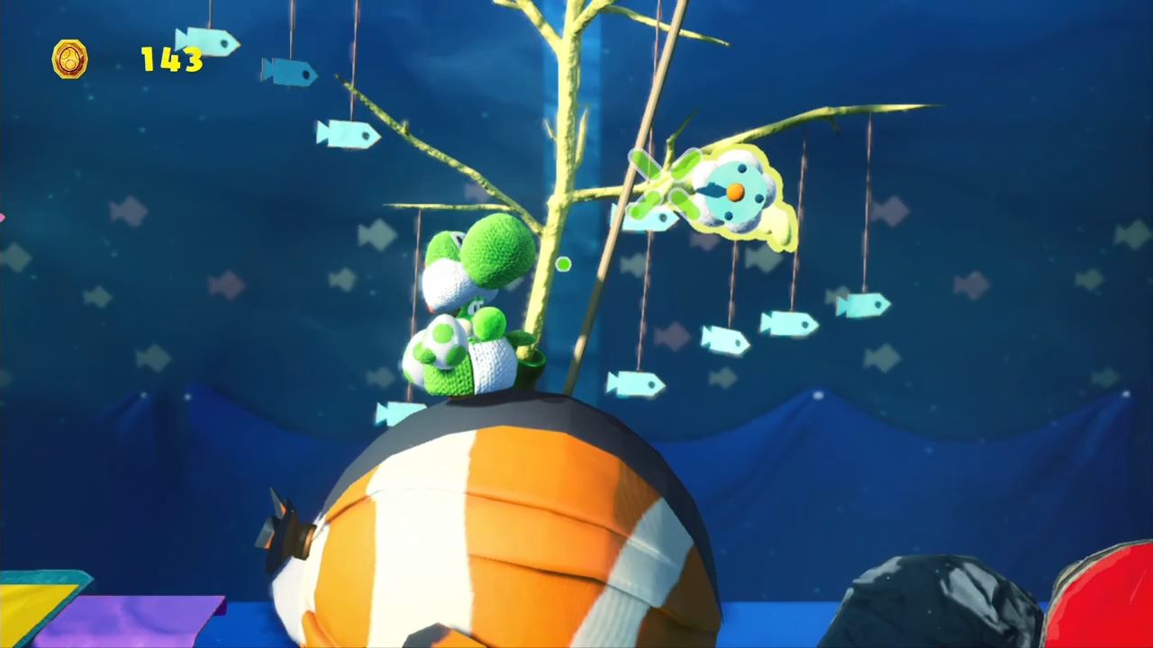 Worlds-Many Fish in the Sea - Yoshi's Crafted World Walkthrough - Neoseeker