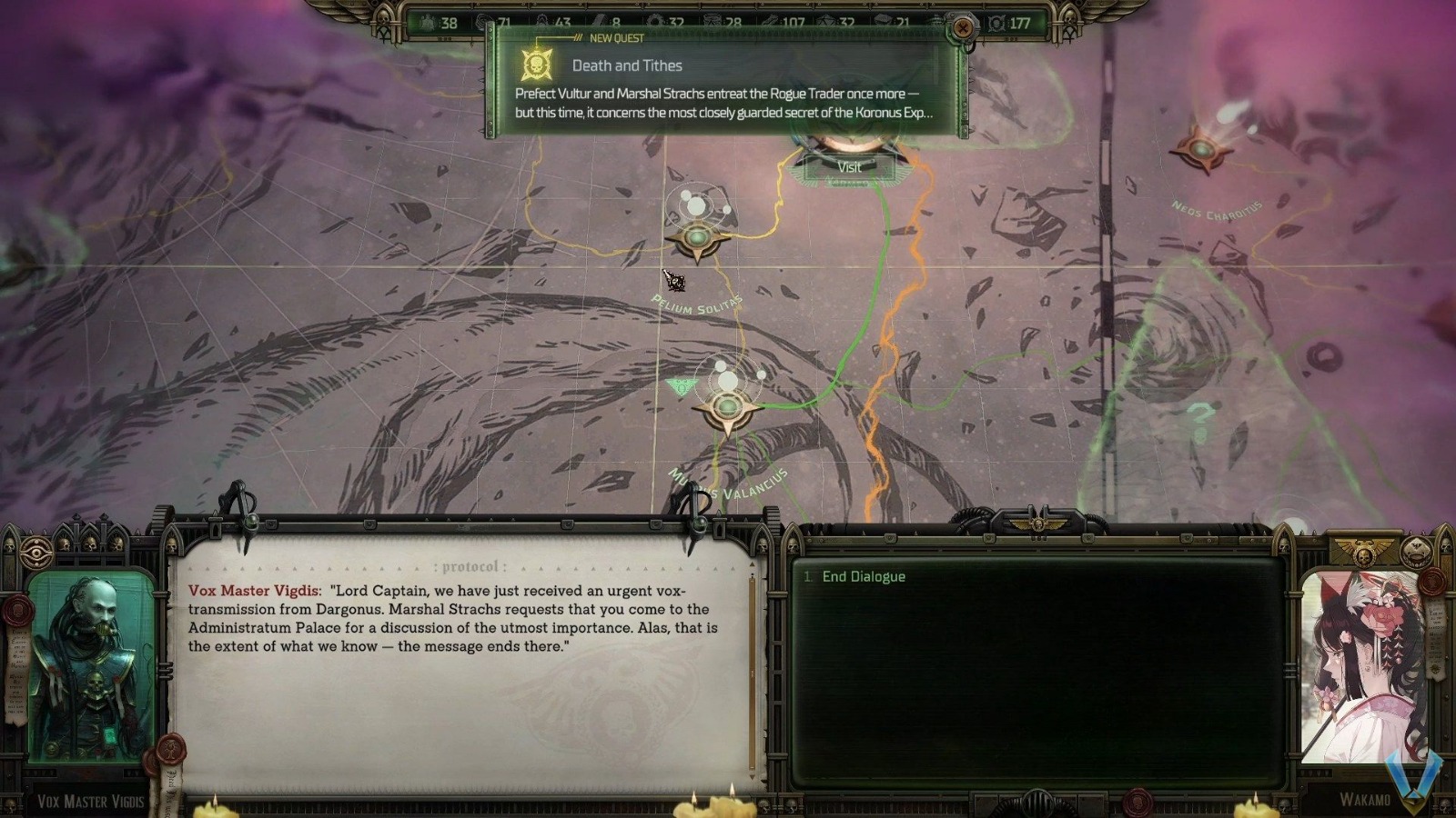 Death and Tithes - Warhammer 40,000: Rogue Trader Walkthrough - Neoseeker