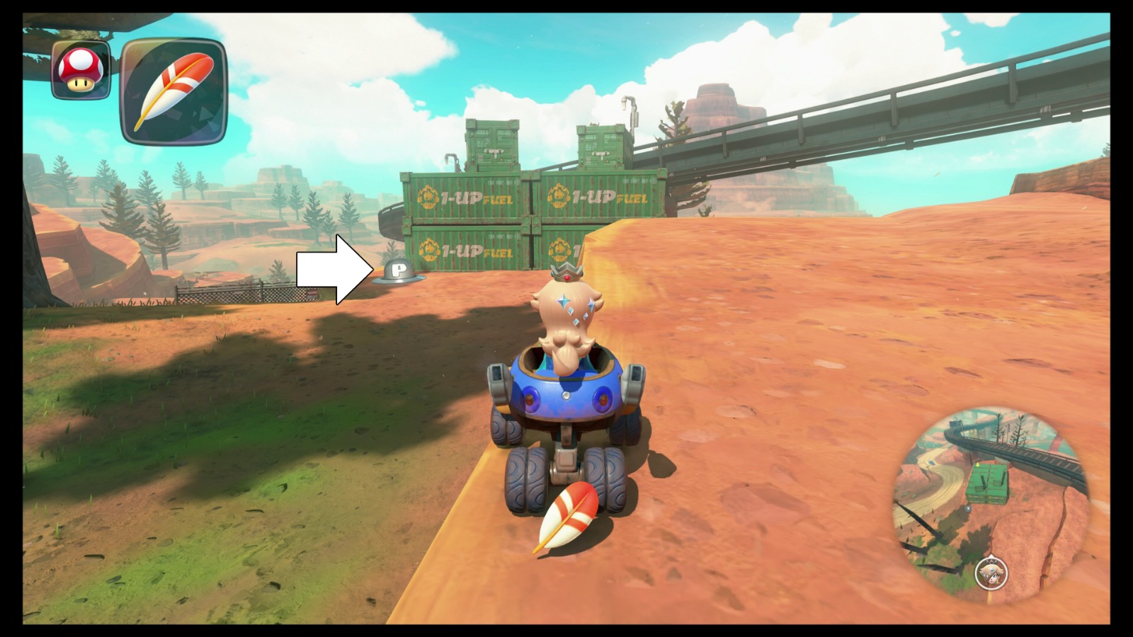 Mario Kart World - All Badlands Region P-Switches - Neoseeker