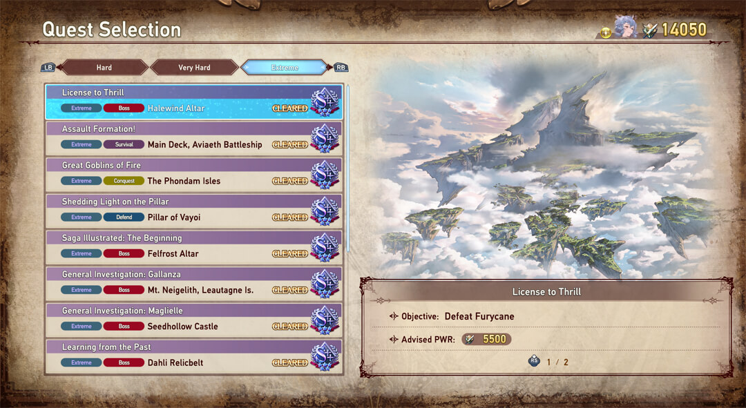 Extreme Quest - Granblue Fantasy: Relink Walkthrough - Neoseeker