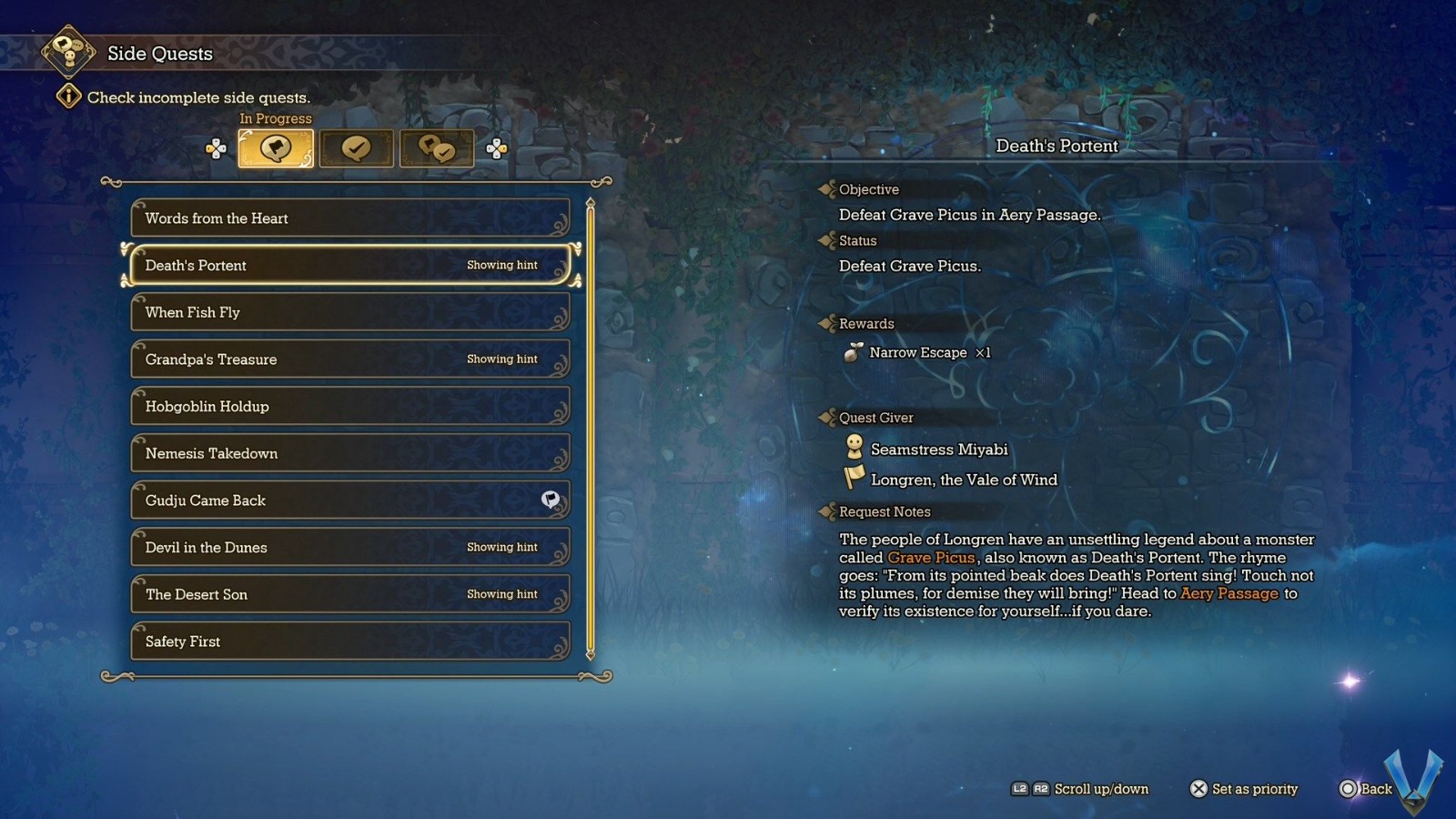 Death's Portent (Chapter 7) - Visions of Mana Walkthrough - Neoseeker