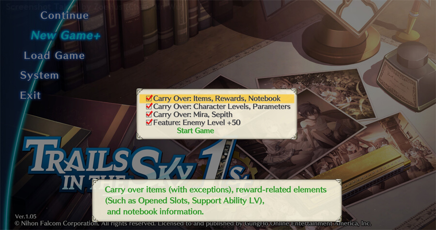 Clear Game Bonus - Trails in the Sky 1st Chapter Walkthrough - Neoseeker