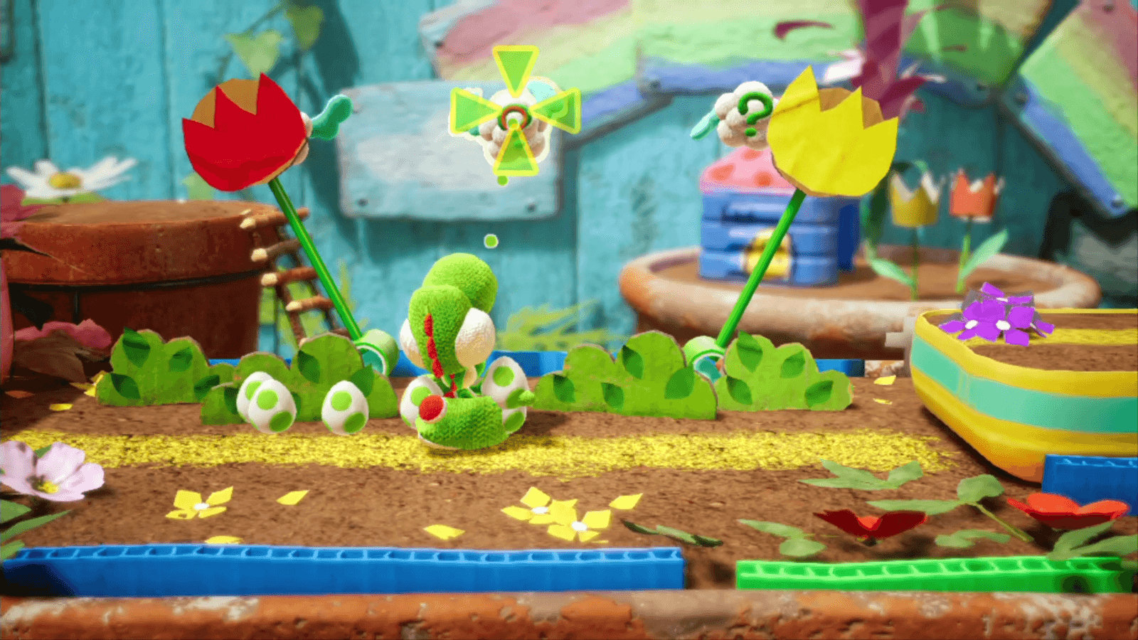 Spring Sprung Trail - Yoshi's Crafted World Walkthrough - Neoseeker